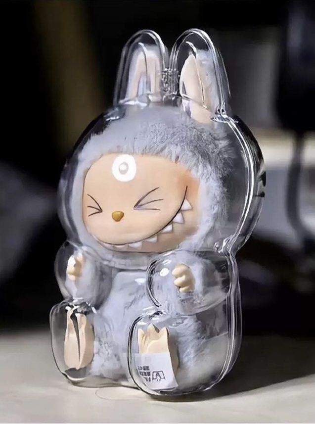 Transparent Hard Casing Labubu V2 Have a seat, Hobbies & Toys, Toys ...