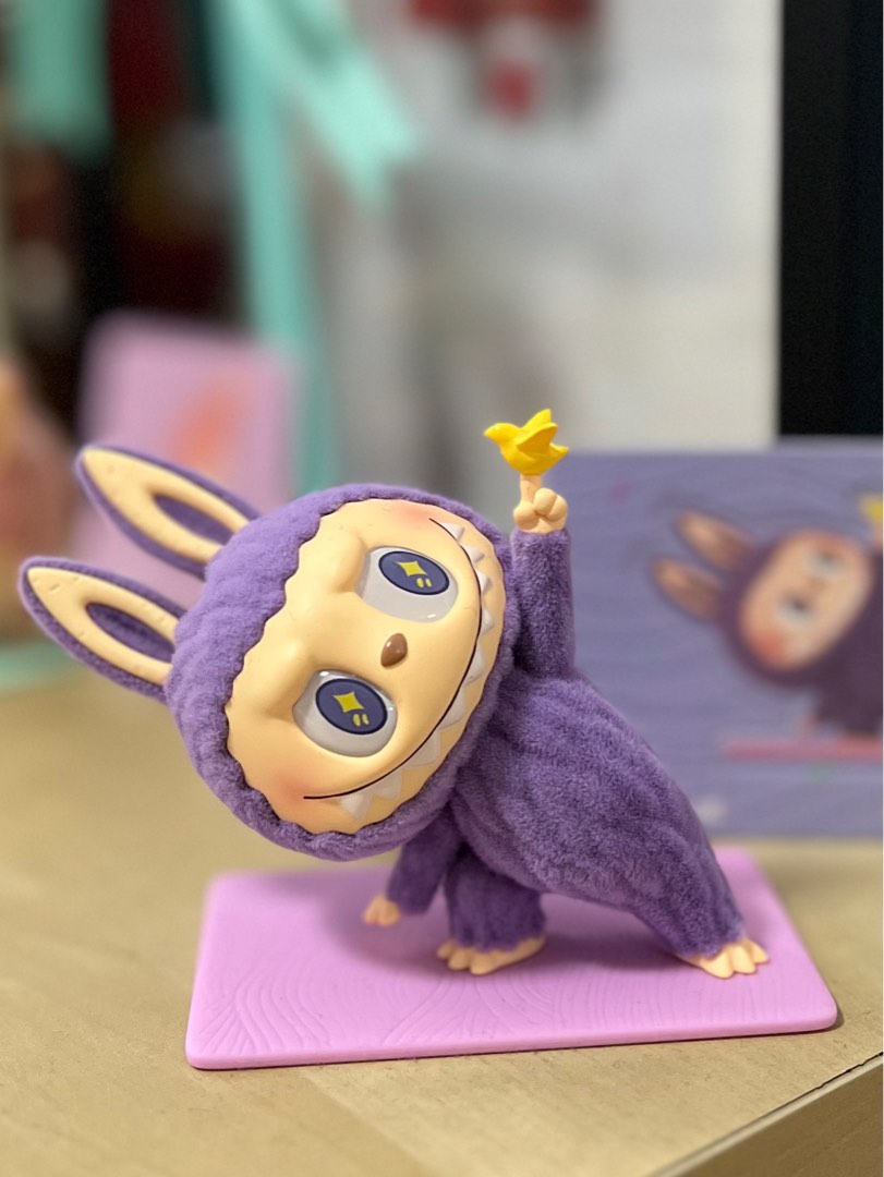 Labubu Lazy Yoga, Hobbies & Toys, Toys & Games on Carousell