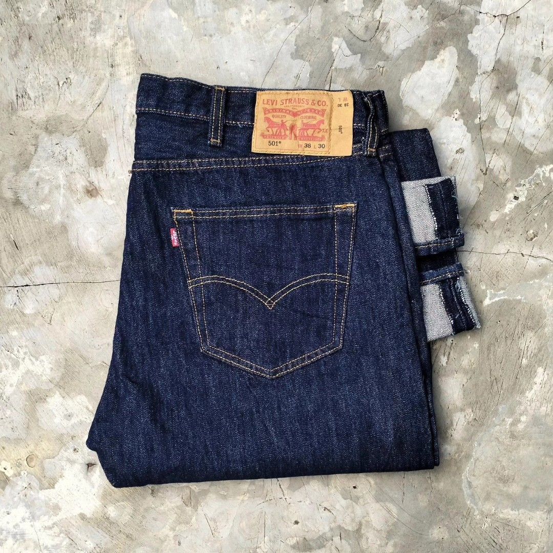 Levis 501/momotaro jeans iron heart denim Levis vintage pbj lvc oldblue evisu, Fesyen Pria ...