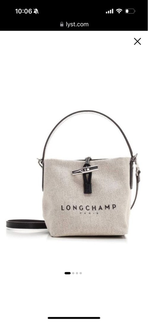Longchamp Essential Toile Bucket Bag S Ecru, Luxury, Bags & Wallets on ...