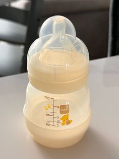 MaM milk bottle 130ml, Babies & Kids, Nursing & Feeding, Breastfeeding ...