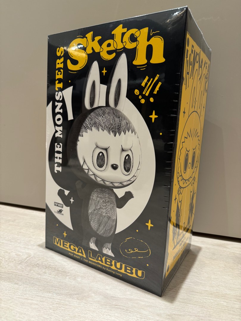 (全新有單未拆) Mega Labubu sketch 400% 素描拉布布公仔, 興趣及遊戲, 玩具 & 遊戲類 - Carousell