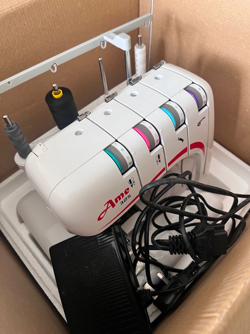 Mesin Jahit Tepi Ame | Overlock Sewing Machine, Hobbies & Toys ...