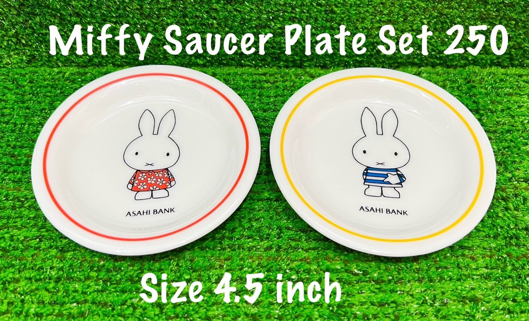 Miffy Ceramics Saucer Set, Furniture & Home Living, Kitchenware ...