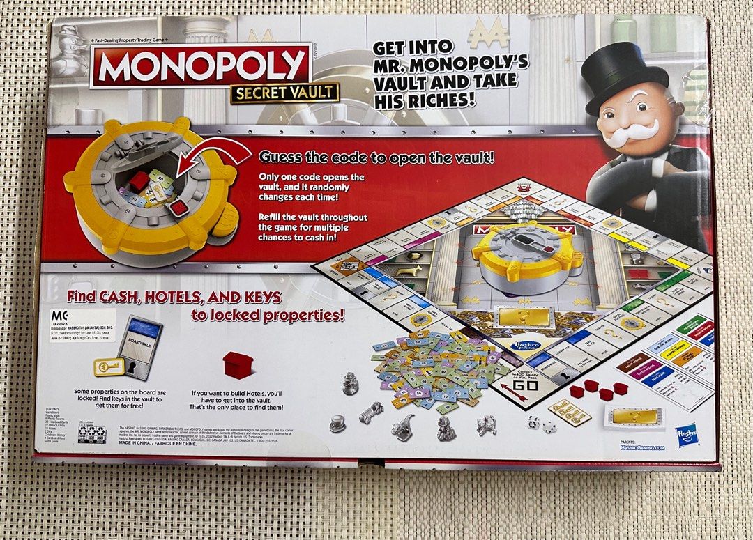Monopoly Secret Vault Board Game, Hobbies & Toys, Toys & Games on Carousell