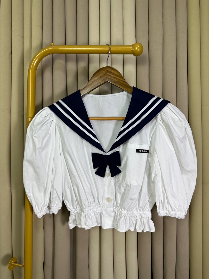 MUI MUI RARE SAILOR TOP WORN BY JENNIE KIM, Women's Fashion, Tops ...