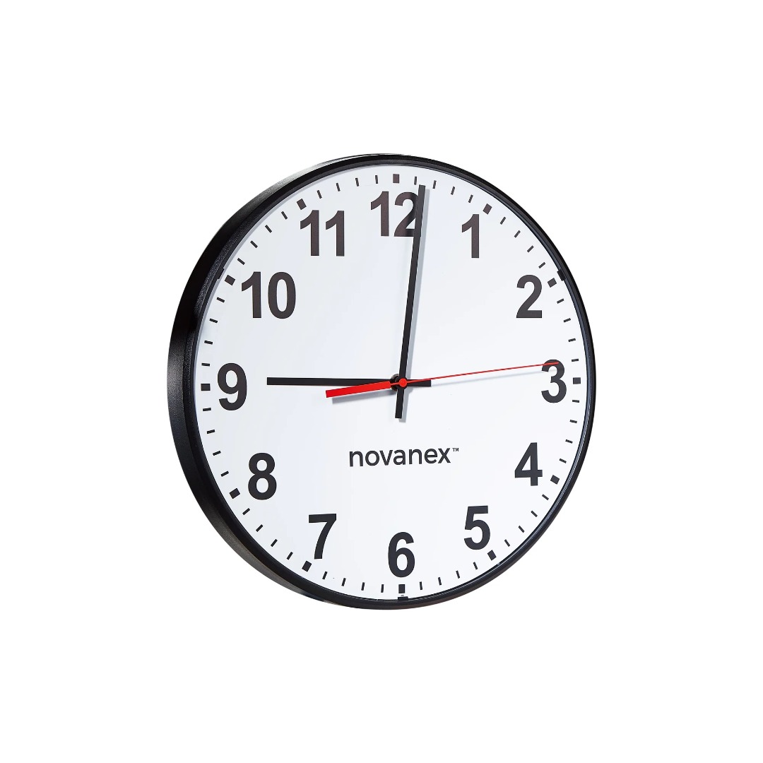 Novanex NTP PoE Clock, Synchronized Analog Clock, 12" diameter, IP ...