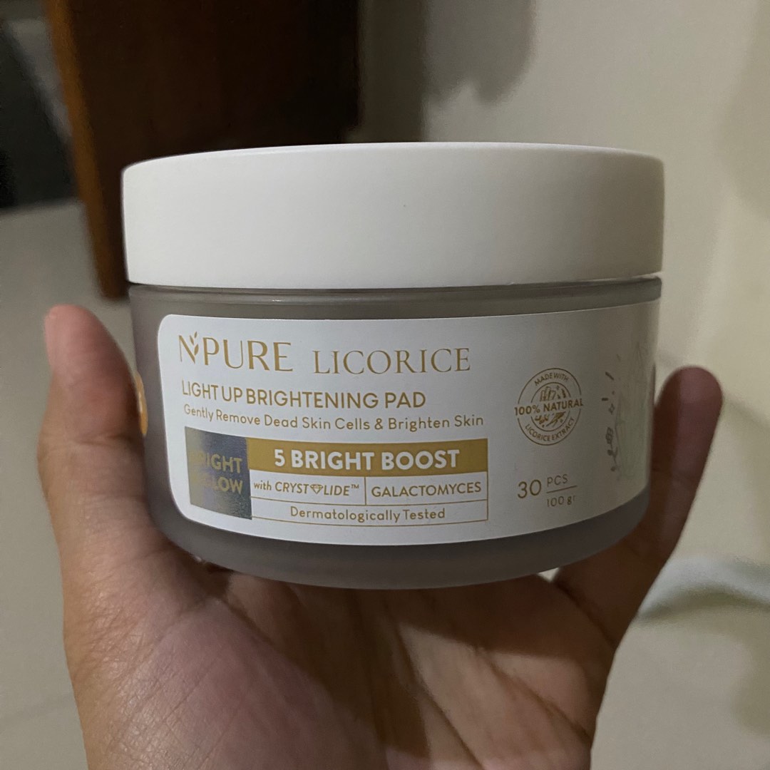 NPURE LICORICE Light up brigtening pad, Kesehatan & Kecantikan, Kulit ...