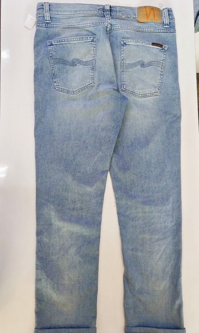 Nudie Jeans ( Tight Terry Rustic Blue) Gred A Condition, Men's Fashion ...