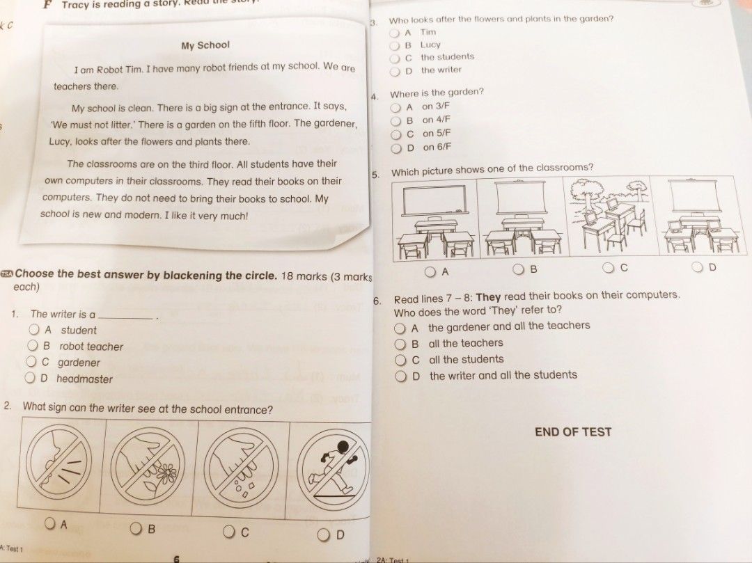 Pearson English Test Papers Exam Papers (2A) 培生應試英文測驗卷 包含TSA及HKAT閱讀及寫作題 ...