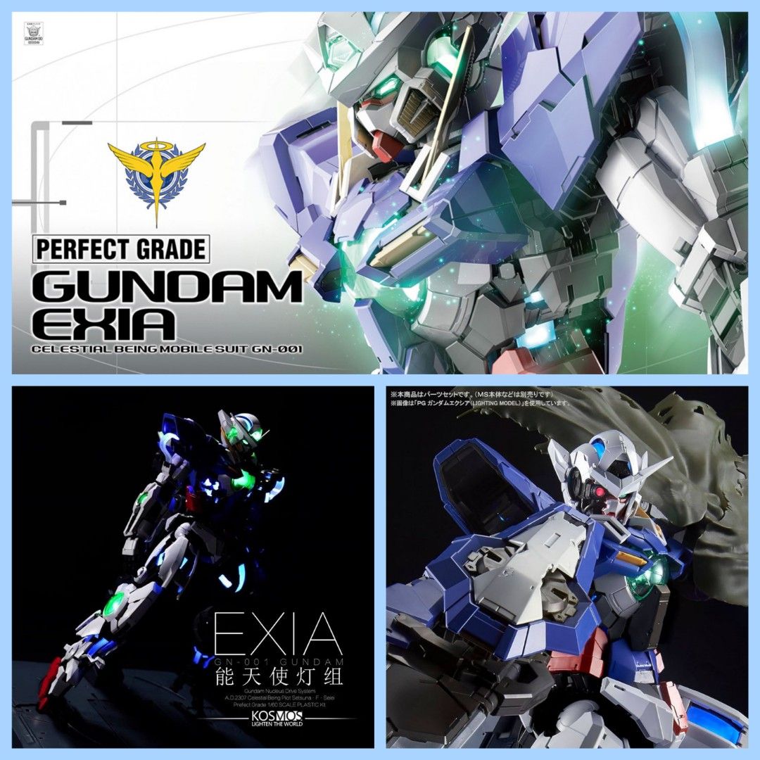 PG 1/60 GUNDAM EXIA + PG GUNDAM EXIA REPAIR PARTS SET + PG GUNDAM EXIA ...
