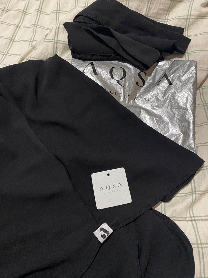 PL aqsa modest wear FK thuba black + FREE niqob french khimar semi ...