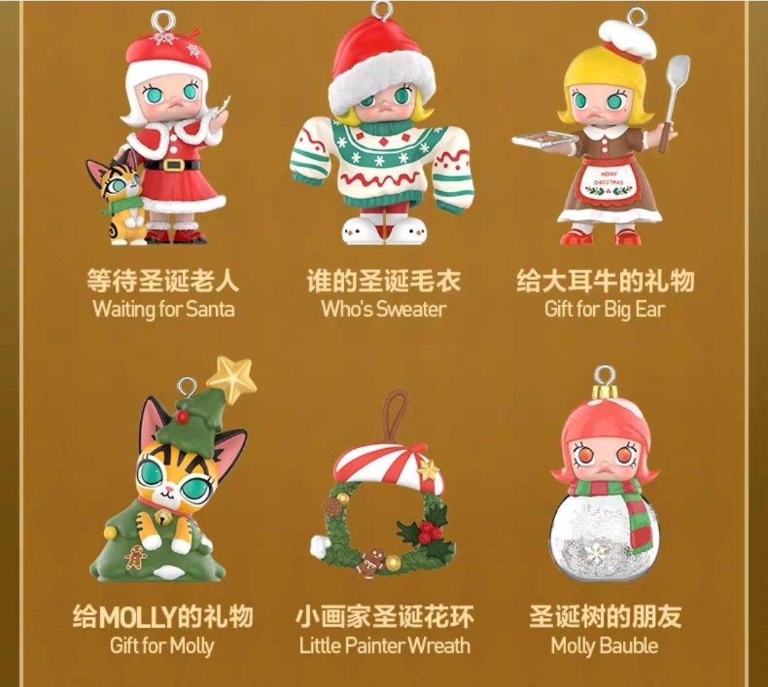 Preorder (Confirmed Design) - Popmart Pop Mart popmart Molly Christmas ...