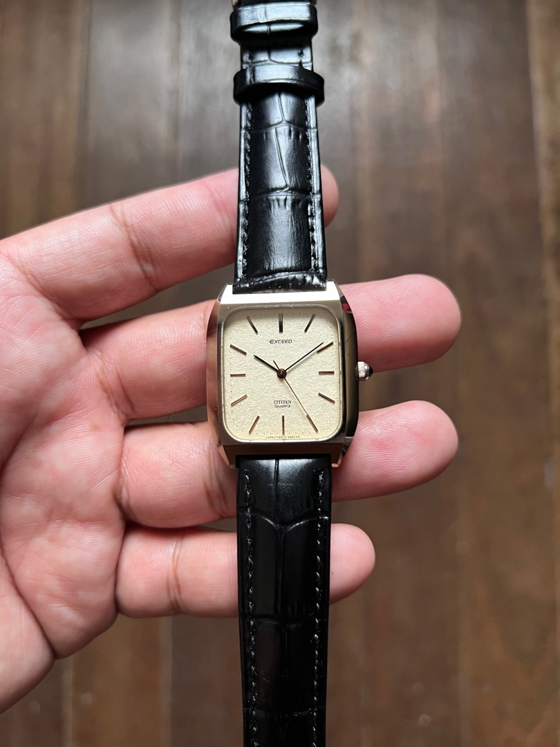 Rare Citizen Exceed Tank (tungsten case/snoflakes dial), Men's Fashion ...