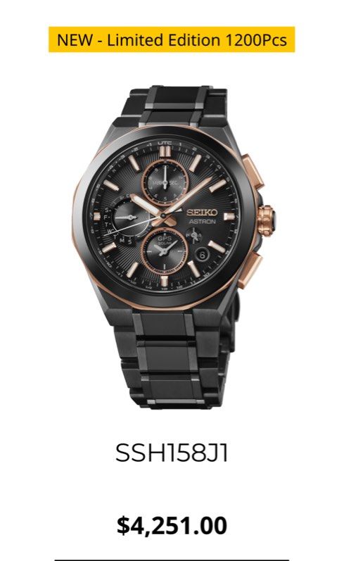 SEIKO Brand 100th Anniversary GPS Solar Limited Edition SSH158J1 ...