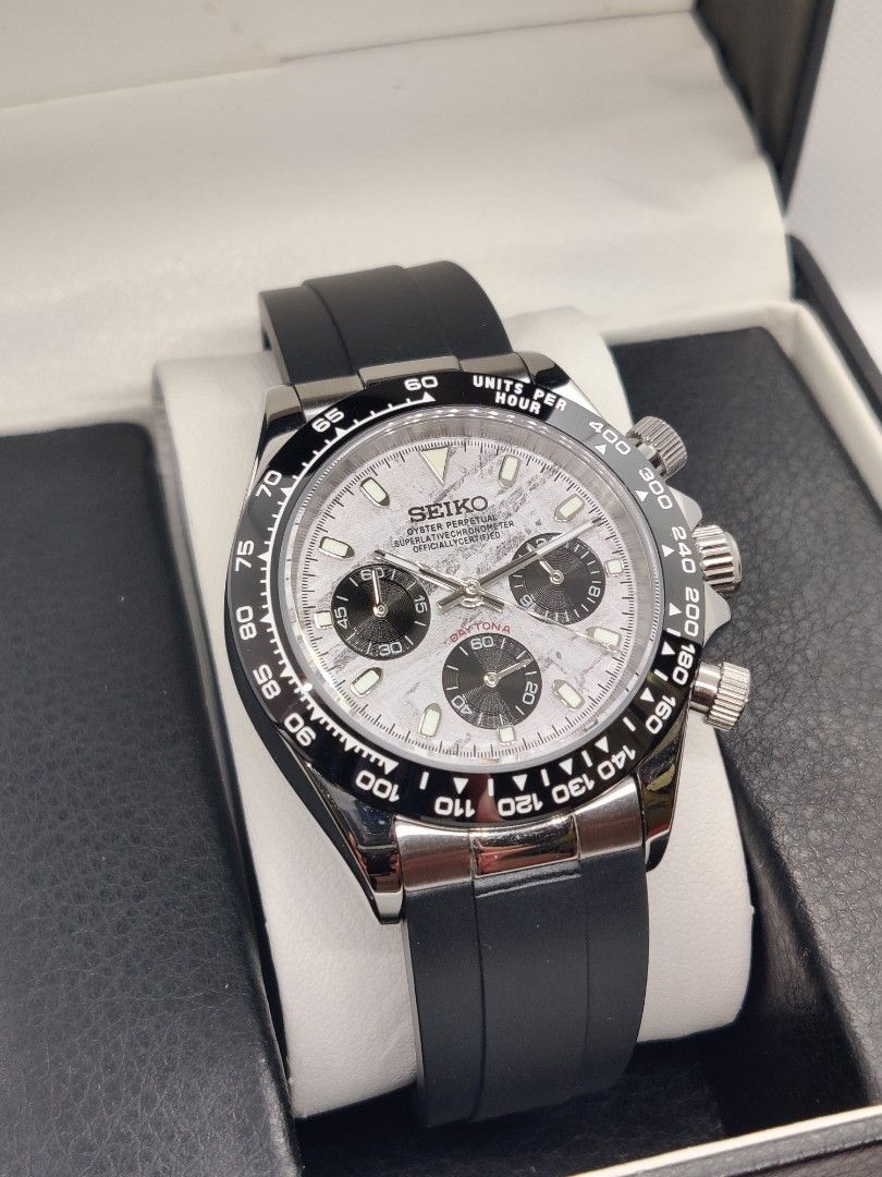 [MOD] Seiko Daytona (SeiTona) Chronograph White gold with Meteorite ...
