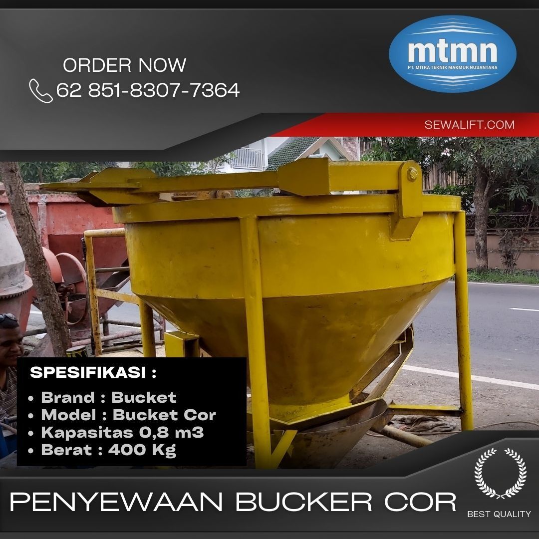 Sewa Bucket Cor 0,8 m3 untuk gedung bertingkat Supiori Papua |WA ...