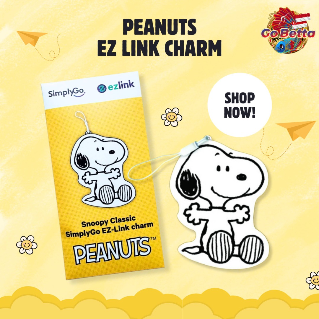 Snoopy SimplyGo EZ-Link Card MRT Bus Ez Link Cards Authentic Snoopy ...