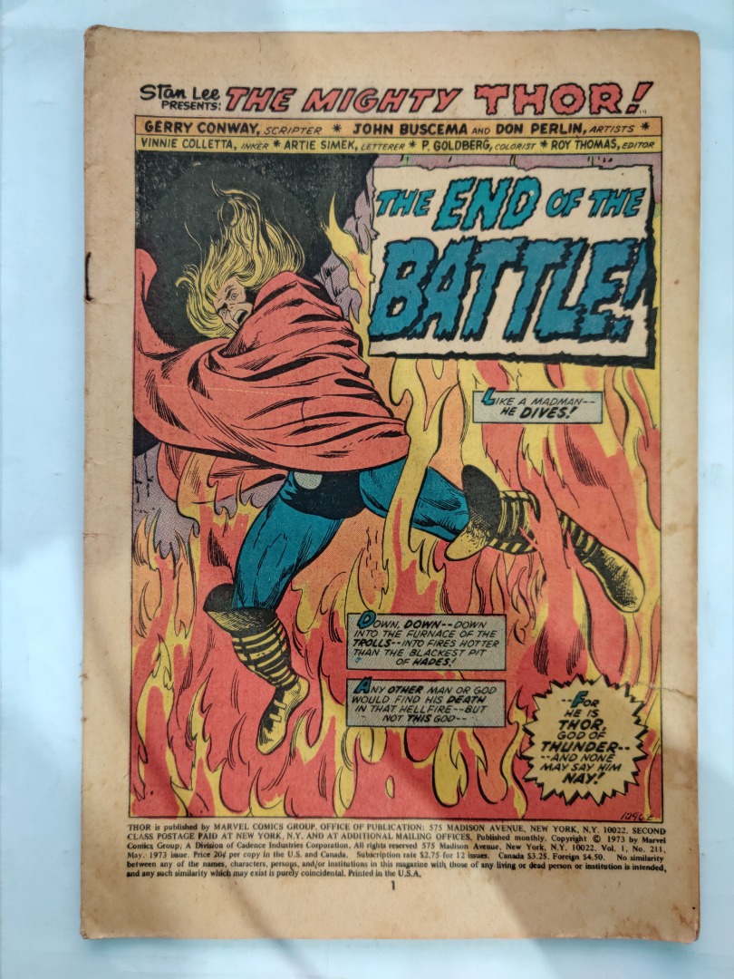 Thor Vol. 1 (1966) #211, Hobbies & Toys, Books & Magazines, Comics ...