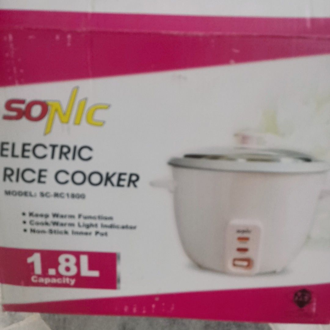 [USED] SONIC ELECTRIC RICE COOKER ( 1.8 LITER ), TV & Home Appliances ...