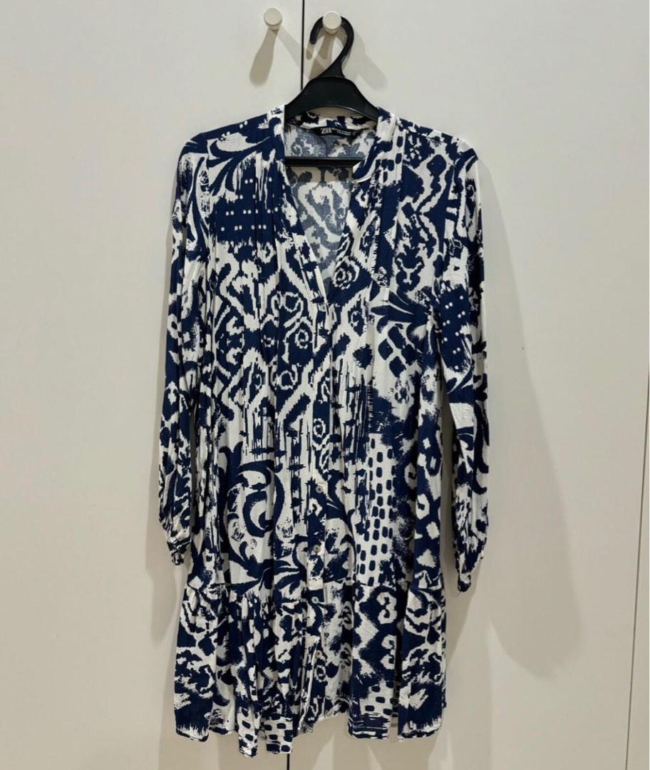 ZARA Abstract Batik Semar Tribal Tunic Flare Mango Dress Classy and ...