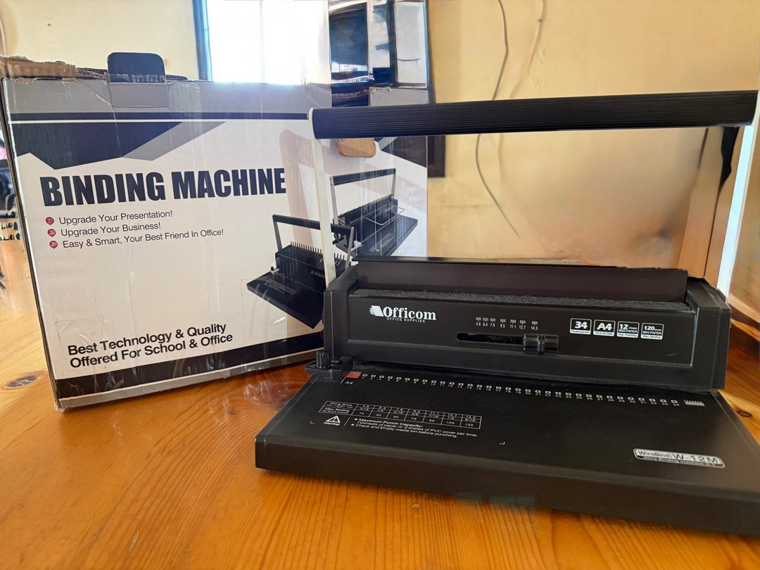 A4 BINDING MACHINE, PVC covers, Coil spring, Hobbies & Toys, Stationary ...