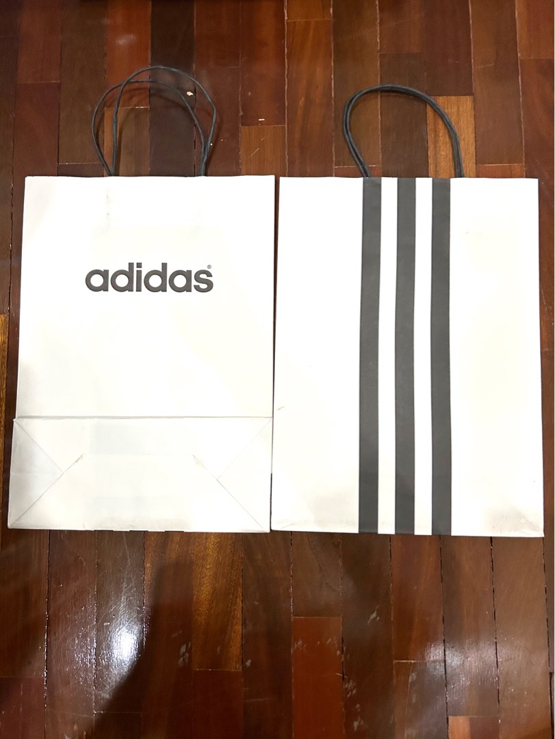Adidas Paper Bag Shopping Carrier Tote, Women's Fashion, Bags & Wallets ...