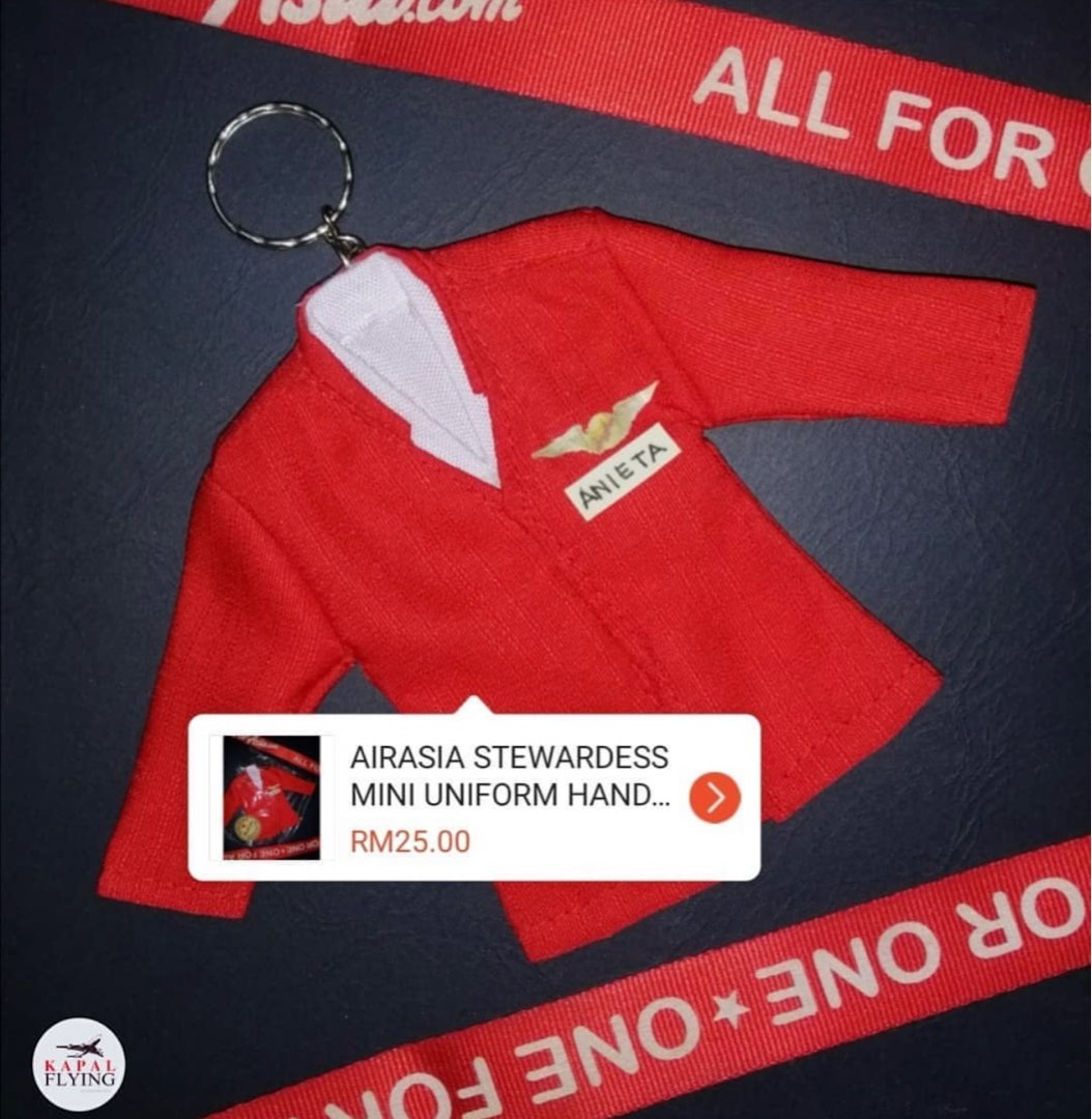 AIRASIA CABIN CREW MINI UNIFORM KEYCHAIN, Hobbies & Toys, Collectibles ...