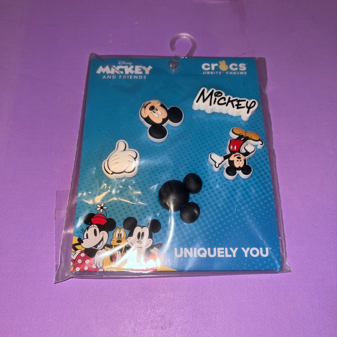 Authentic Mickey Mouse Crocs Jibbitz 5 Pack, Women's Fashion, Footwear ...
