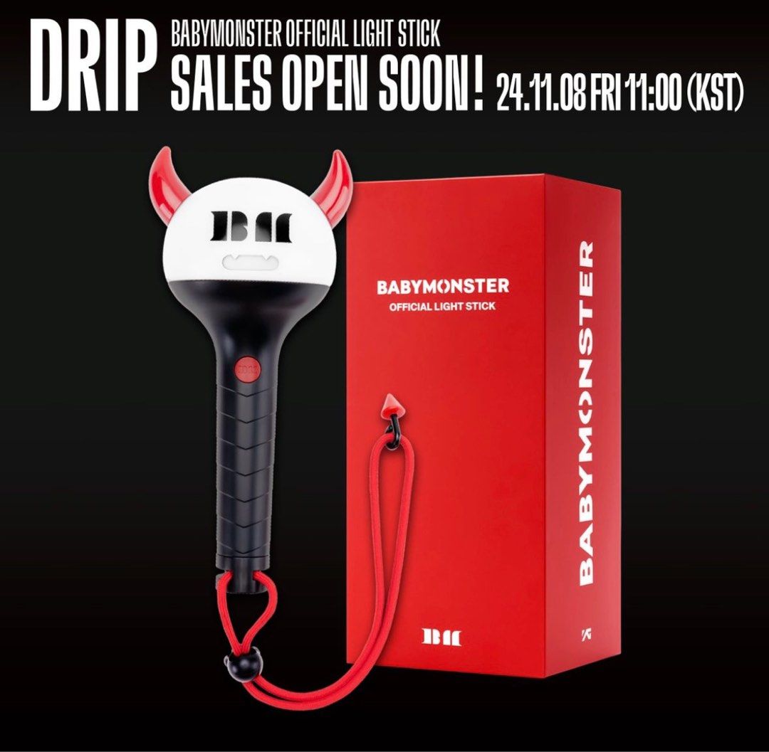 BABYMONSTER Official Lightstick + Preorder Gift, Hobbies & Toys ...