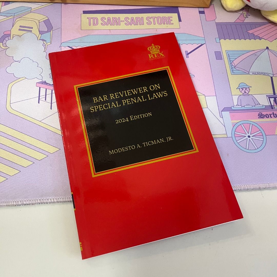Bar Reviewer on Special Penal Laws (2024 Edition) by Ticman Jr ...