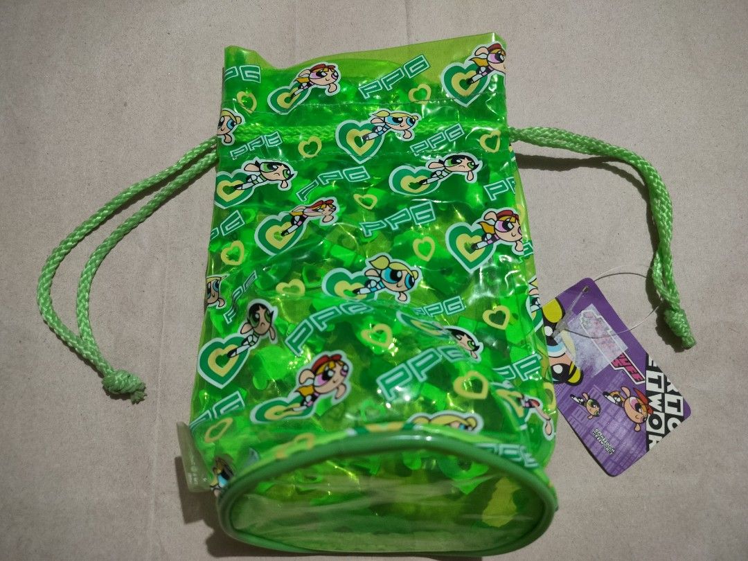 Cartoon Network Powerpuff Girls Collectible Plastic Green Pouch Bag ...