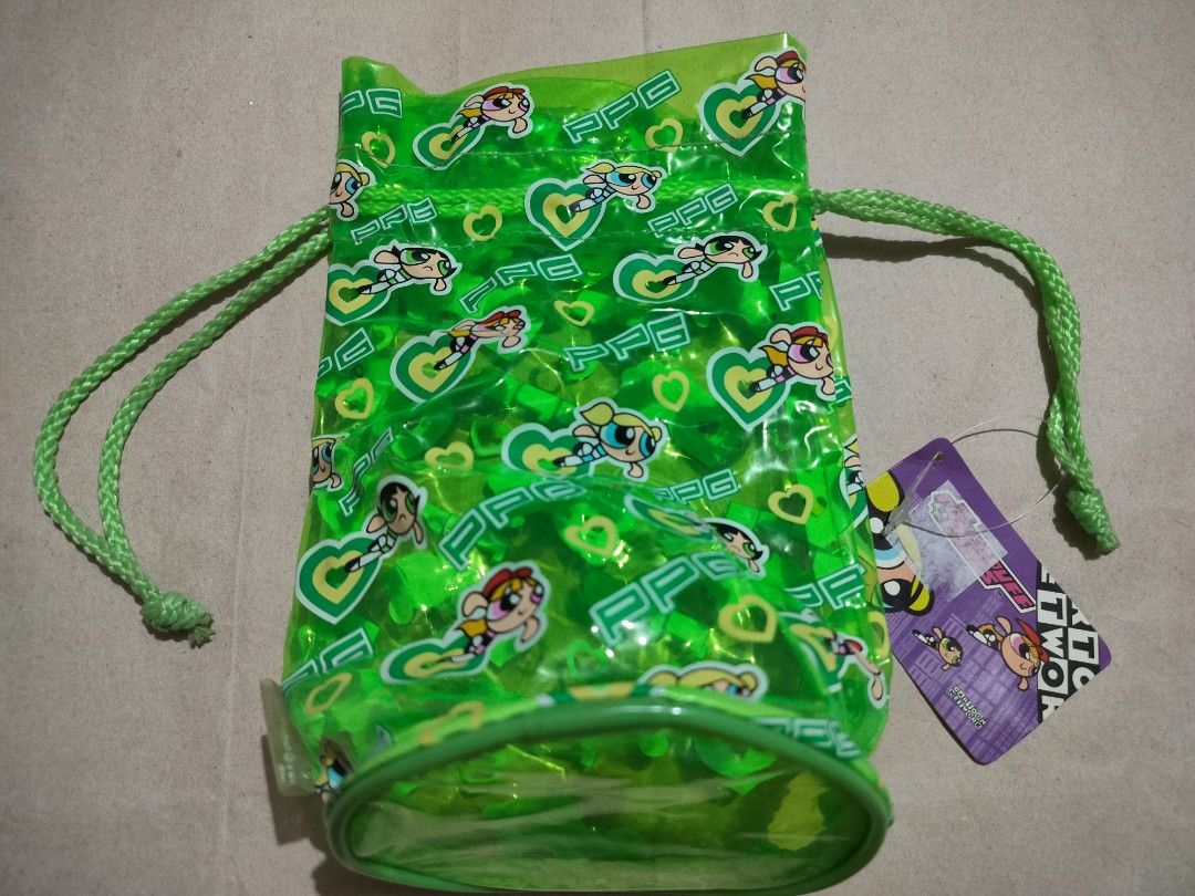 Cartoon Network Powerpuff Girls Collectible Plastic Green Pouch Bag ...