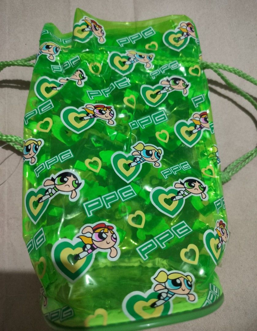 Cartoon Network Powerpuff Girls Collectible Plastic Green Pouch Bag ...
