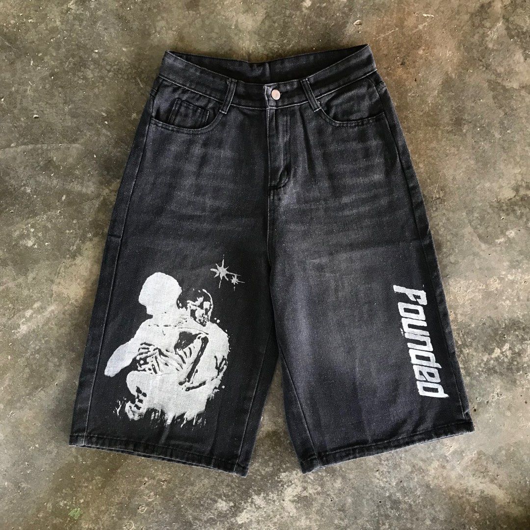 CUSTOM PRINT BAGGY JORTS (ALL SIZE AVAILABLE), Men's Fashion, Bottoms ...