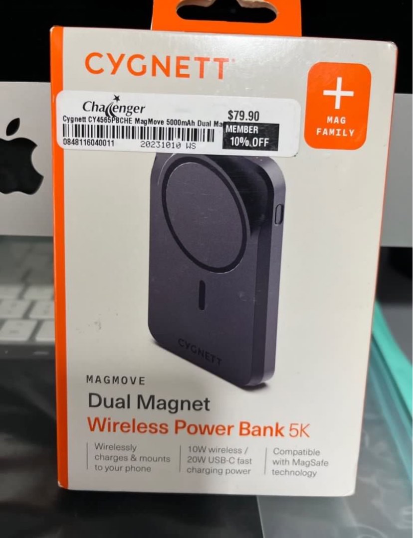 Cygnett Mag5000 (5000mAh) Magnetic Wireless Power Bank, Mobile Phones & Gadgets, Mobile & Gadget ...