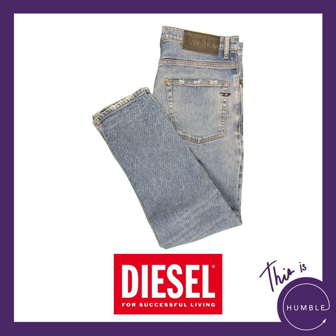 Diesel Tepphar Darker Slim-Carrot Denim Jeans for Men (Preloved), Men's Fashion, Bottoms, Jeans ...