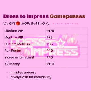 AFFORDABLE DRESS TO IMPRESS DTI VIP PERMANENT & MONTHLY, CUSTOM MAKE UP ...