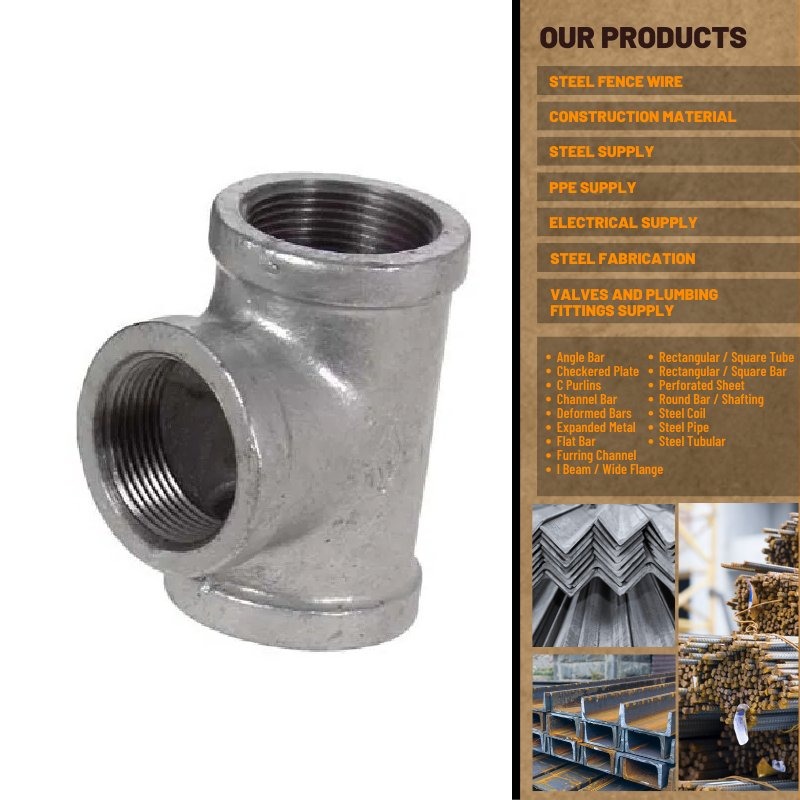 GI Threaded Tee / Equal Tee / Tees / Galvanized Iron, Commercial ...