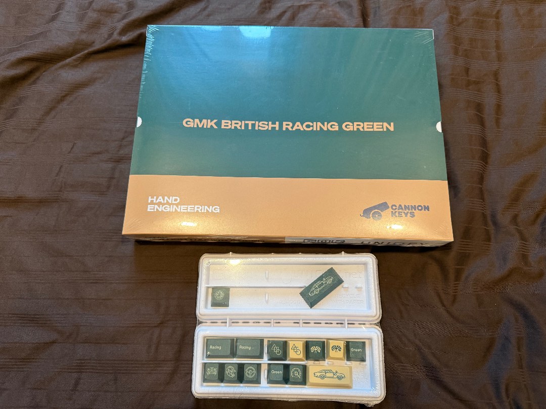 GMK British Racing Green Base + Novelty keycaps, Computers & Tech ...