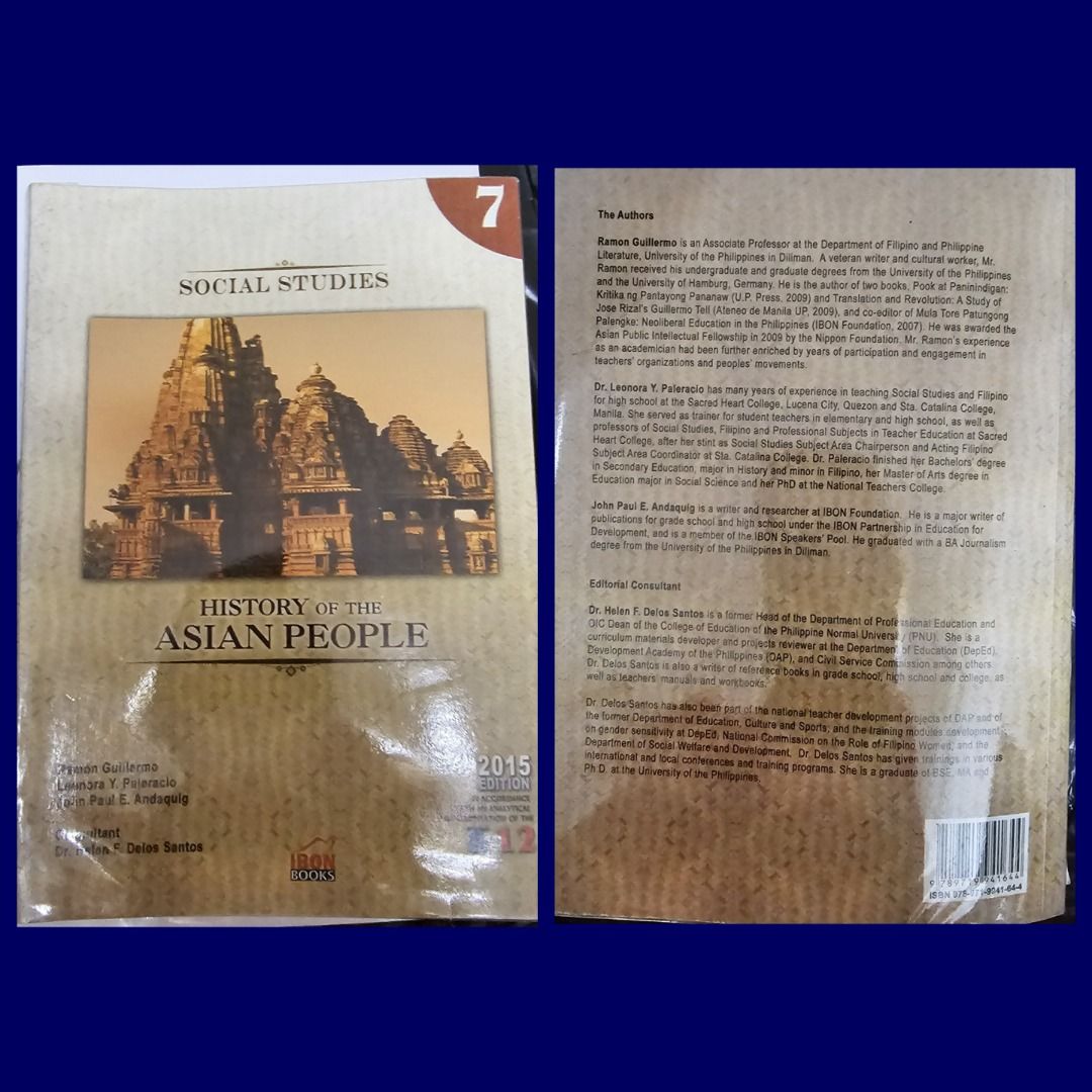 GRADE 7 IBON History of the Asian People 2015 edition, Hobbies & Toys ...