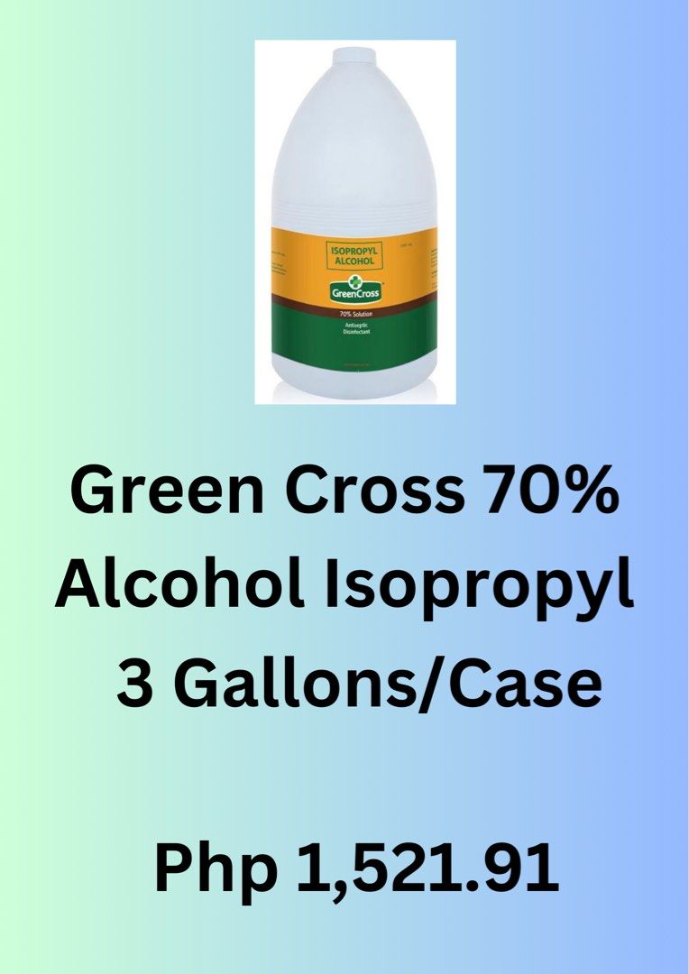 Green Cross alcohol isopropyl, Beauty & Personal Care, Sanitizers ...