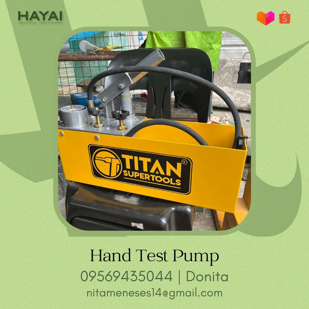 Hand Test Pump, Commercial & Industrial, Construction Tools & Equipment ...
