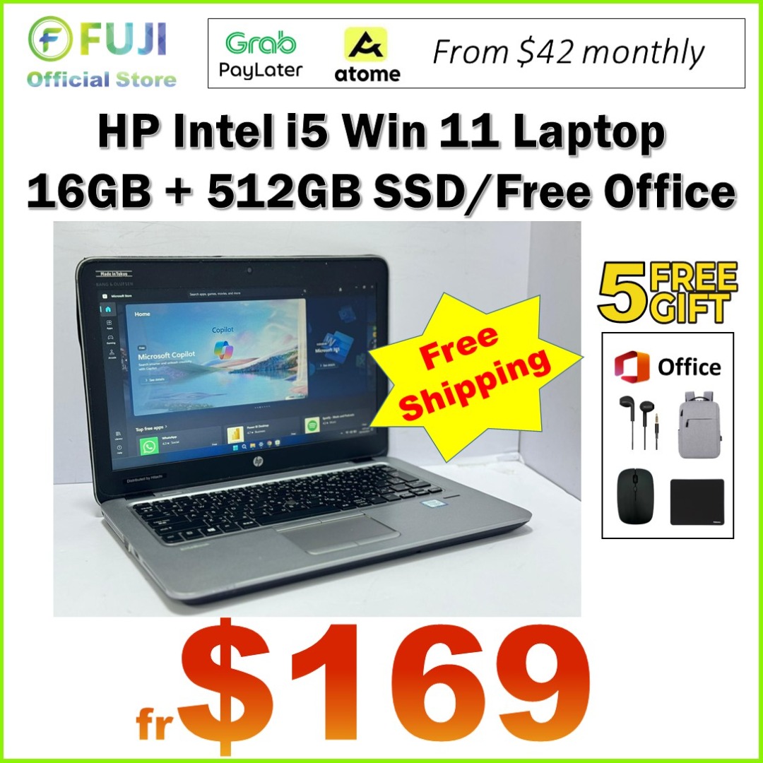 HP Intel i5 Laptop - Ultra Lightweight - Up to 16GB RAM + 512GB SSD ...