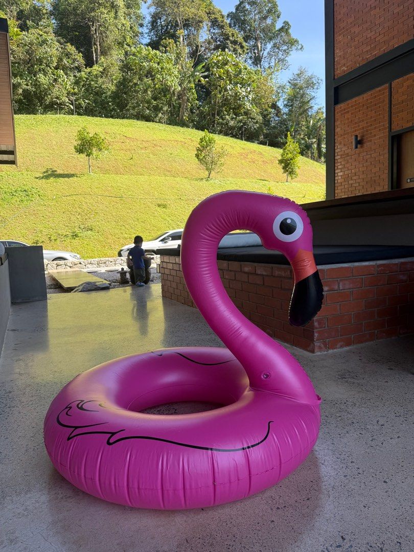 Inflatable Giant Flamingo Shaped Swimming Pool Float Raft Ring, Sports ...