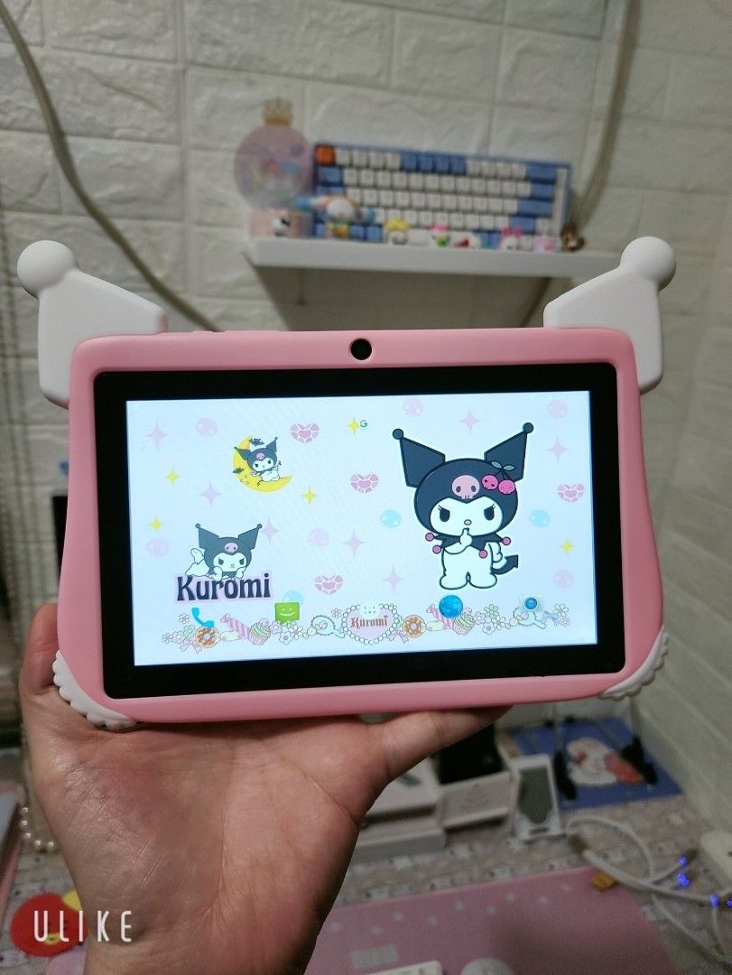 Kuromi tablet for kids with sim slot complete package, Mobile Phones ...