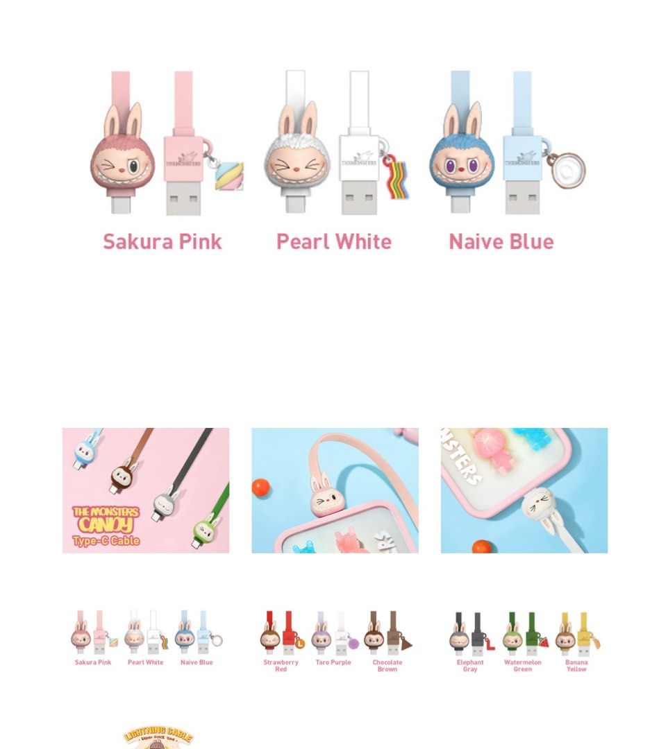 Labubu the monsters type c cable, Mobile Phones & Gadgets, Mobile ...