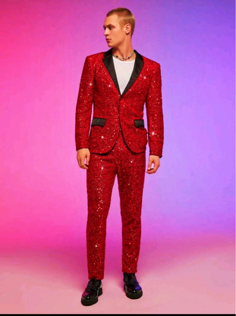 Men terno sequin, Men's Fashion, Tops & Sets, Sets & Coordinates on ...