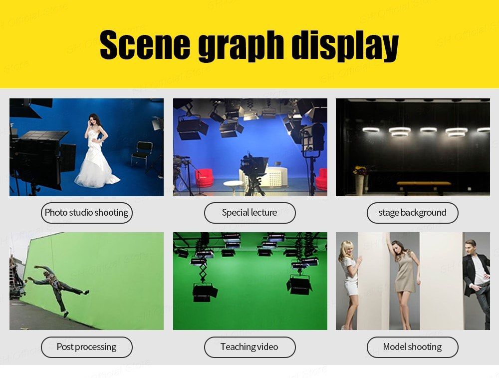 New Proocam Backdrop BG200 2x2 Meter Stand 3x3 Meter Cloth Black Green ...