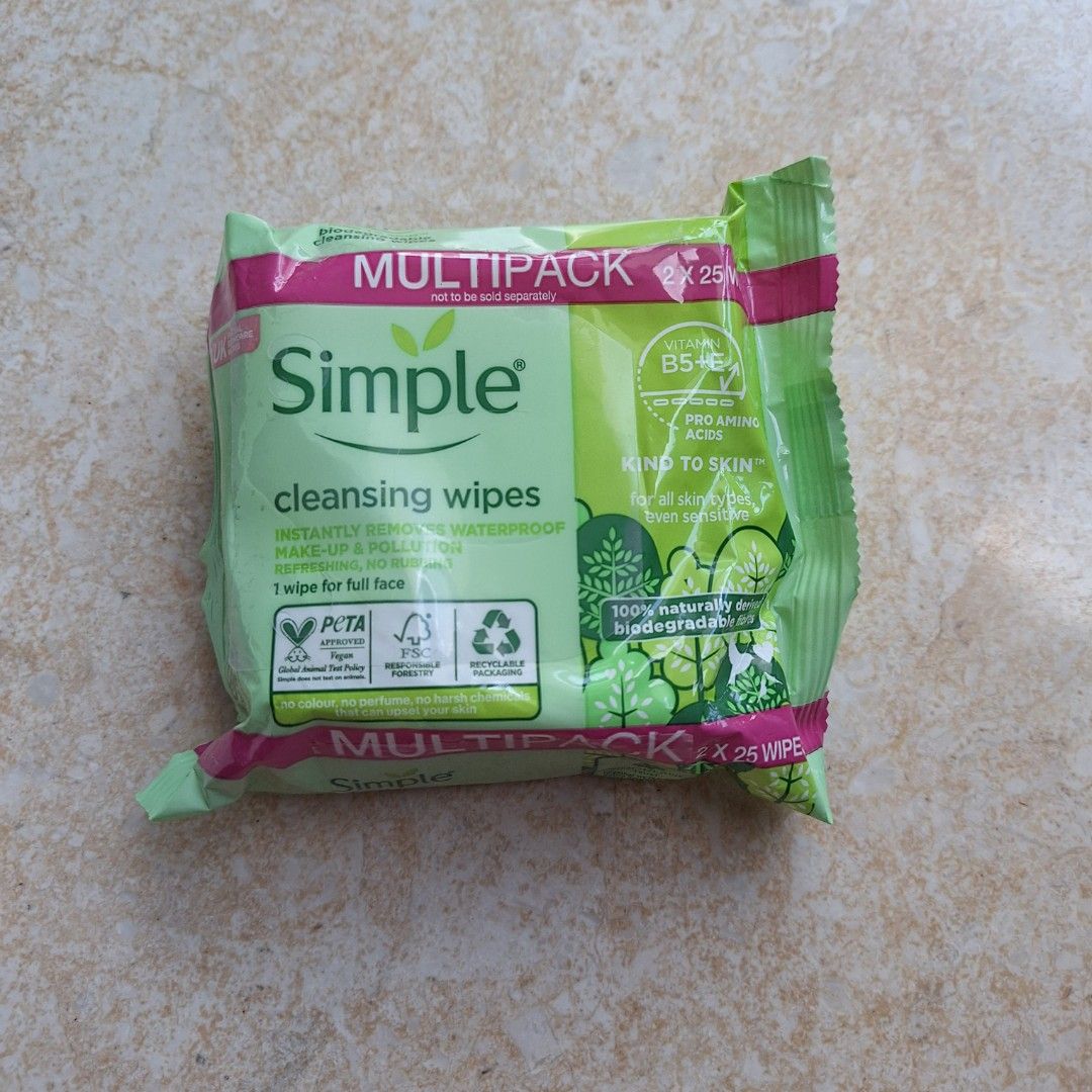 simple face wipes multipack